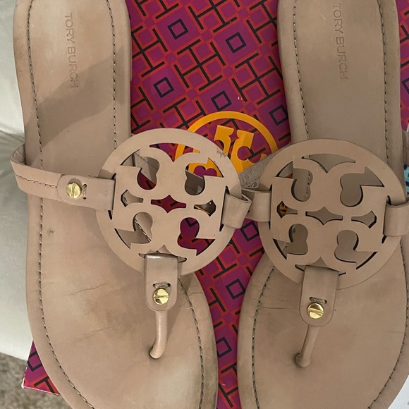 Tory Burch | Shoes | Tory Burch 224 Logo Sandals W Receipt Box Dustbag ...
